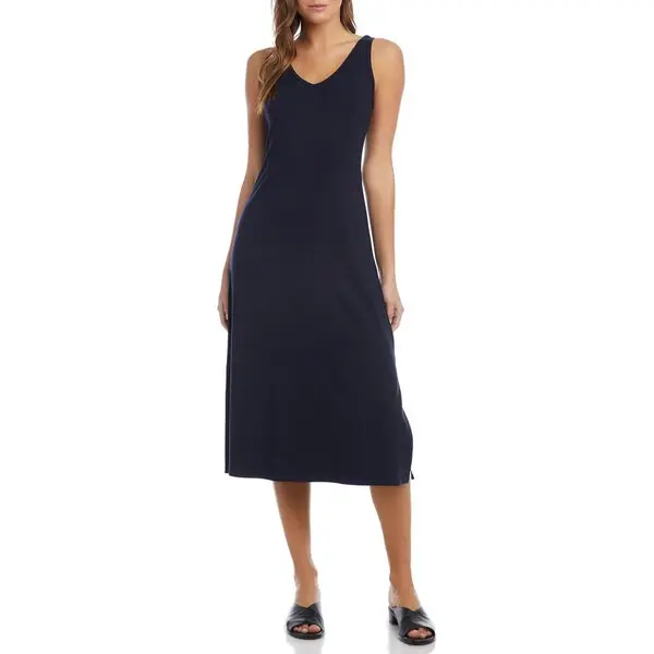 Karen Kane Brigitte Sleeveless Midi Dress - Navy
