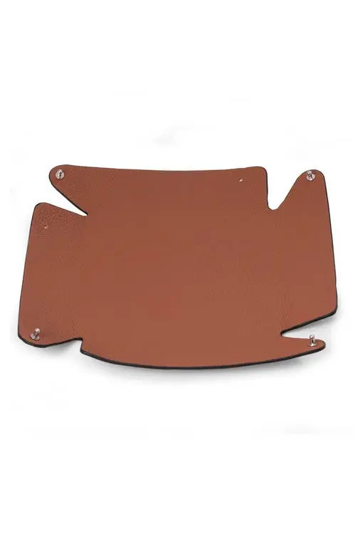 BEY-BERK Catchall Leather Valet Tray - Saddle
