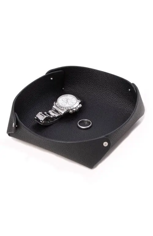 BEY-BERK Catchall Leather Valet Tray