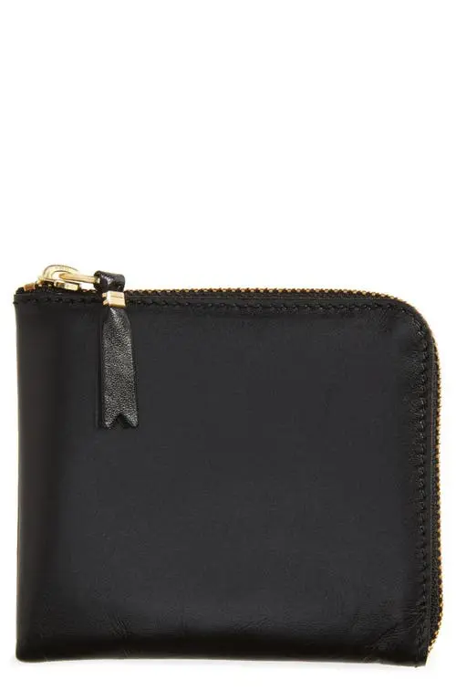 Comme Des Garçons Classic Leather Half Zip Wallet - Black