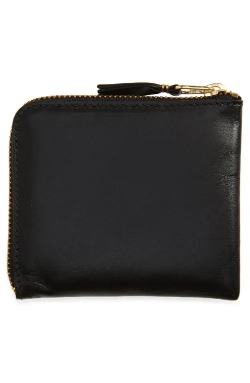 Comme Des Garçons Classic Leather Half Zip Wallet - Black