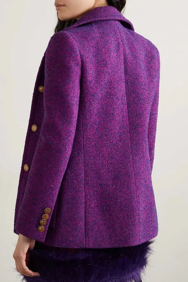 Saint Laurent Metallic Tweed Blazer