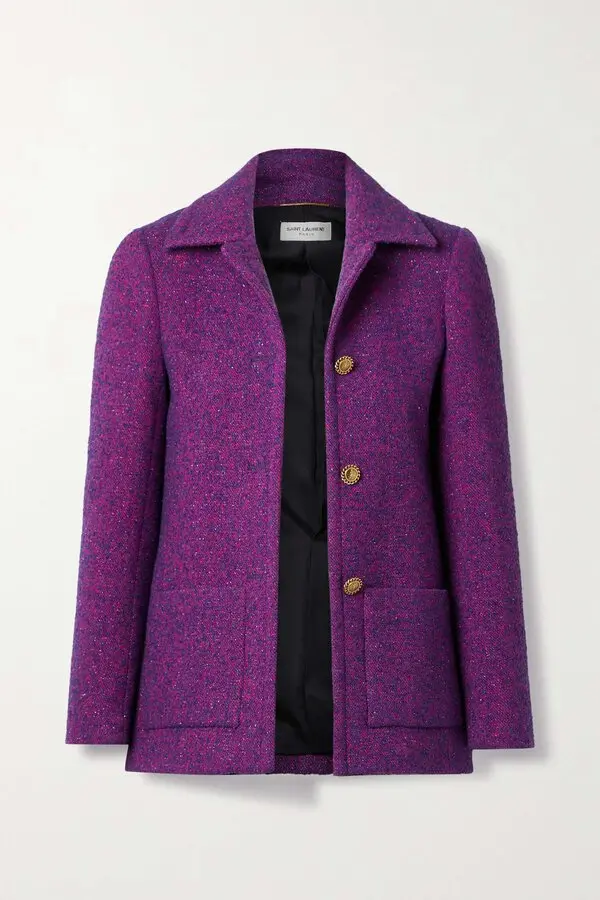 Saint Laurent Metallic Tweed Blazer
