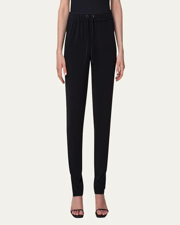 Akris Mike Split-hem Crepe Pants