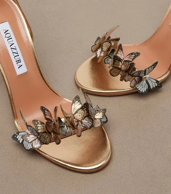 AQUAZZURA Papillon Leather Sandals