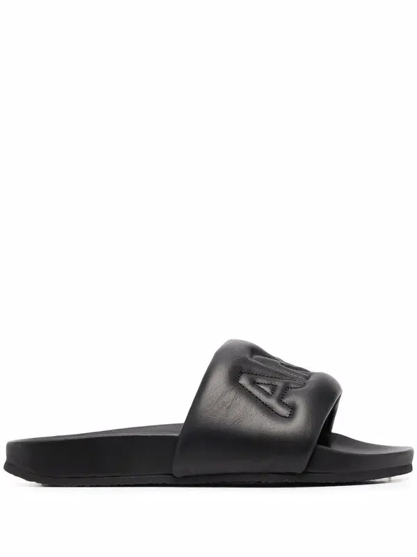 AMBUSH Logo-quilted Slides - Black