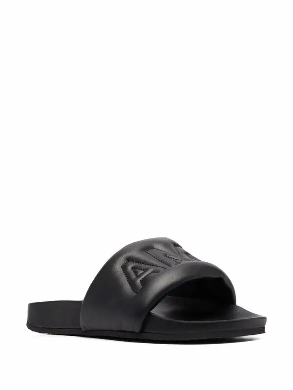 AMBUSH Logo-quilted Slides - Black