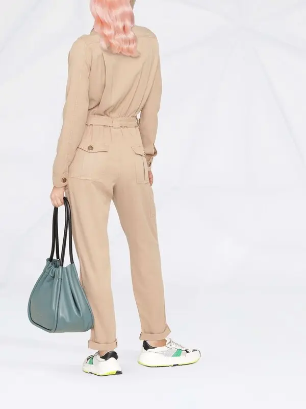 Elisabetta Franchi Patch-pocket Long-sleeved Jumpsuit