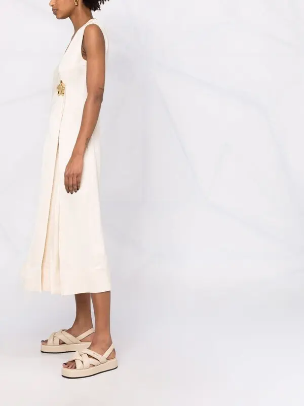 JIL SANDER Silk Midi Wrap Dress