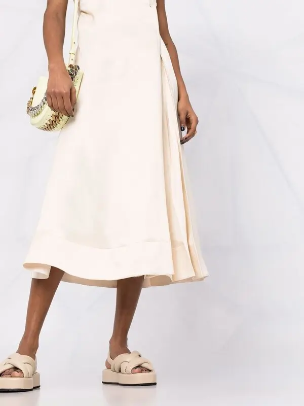 JIL SANDER Silk Midi Wrap Dress