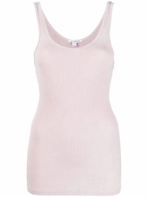 JAMES PERSE Ribbed U-neck Tank - Pink