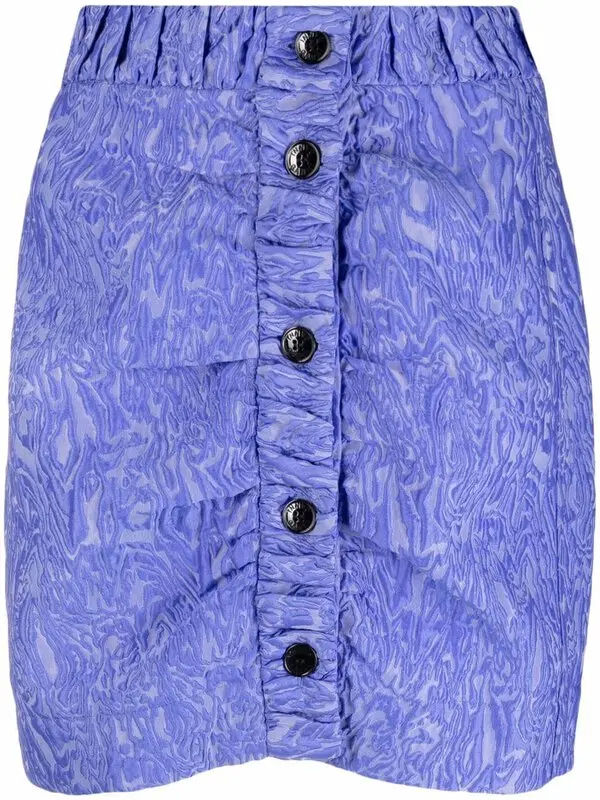 GANNI Asymmetrical Mini Skirt - Blue