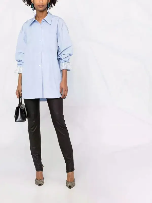 Givenchy Polished-finish Zip-detail Trousers