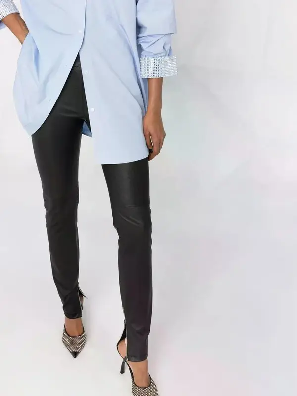 Givenchy Polished-finish Zip-detail Trousers