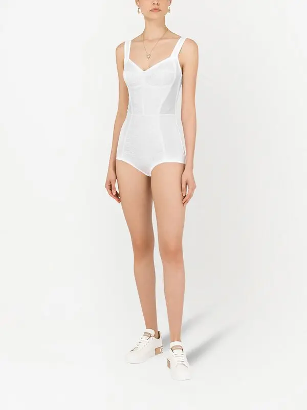 Dolce & Gabbana Floral-lace Corset Bodysuit