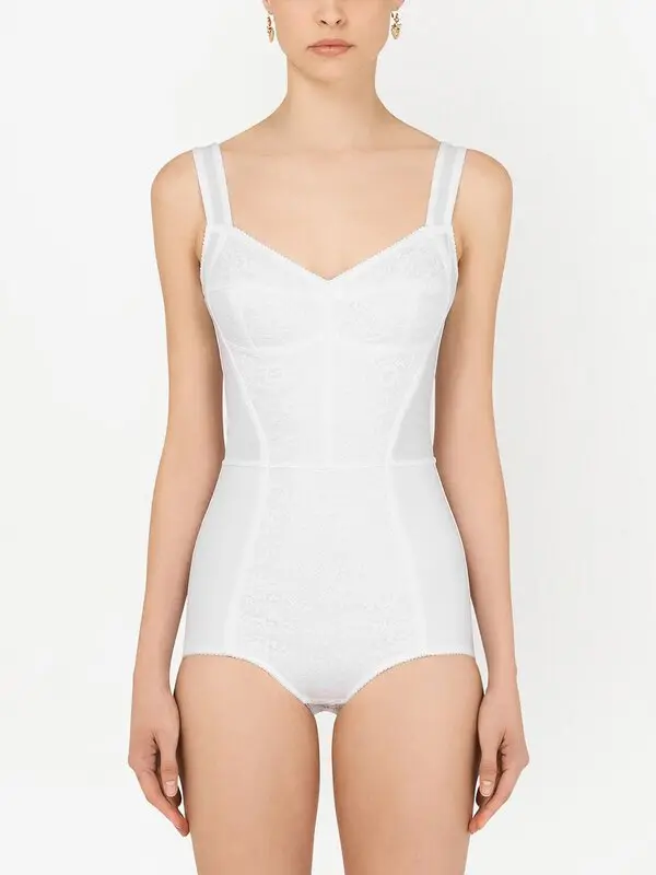 Dolce & Gabbana Floral-lace Corset Bodysuit