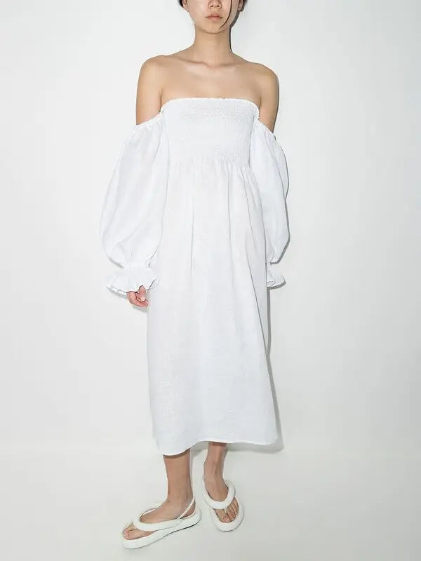 Sleeper Atlanta Linen Midi Dress