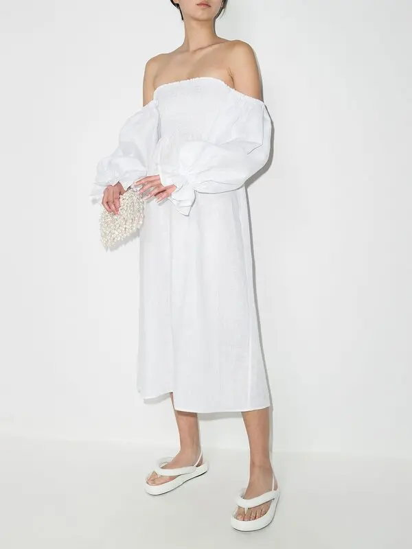 Sleeper Atlanta Linen Midi Dress