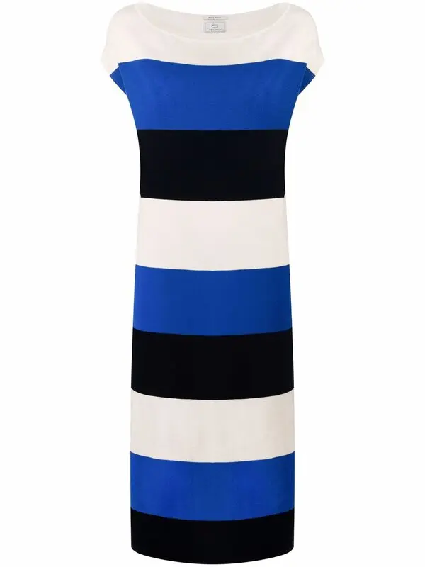 Woolrich Midi-length Striped Dress - Blue