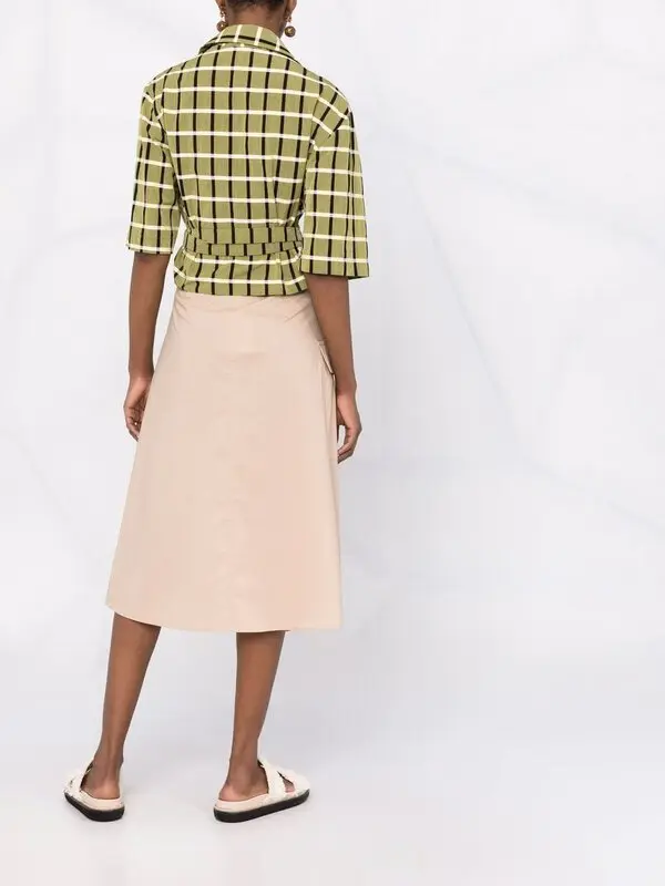 Woolrich Poplin A-line Midi Skirt