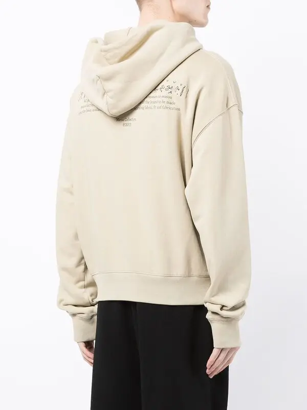 Off-White Logo-embroidered Cotton Hoodie
