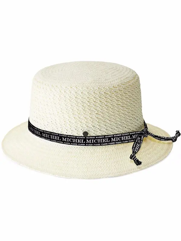 MAISON MICHEL Axel Sun Hat - White