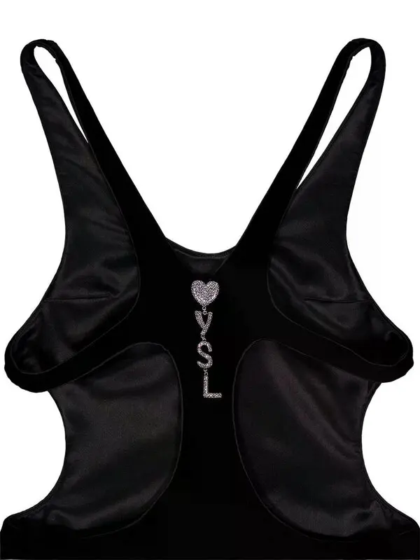 Saint Laurent Cut-out Silk Dress