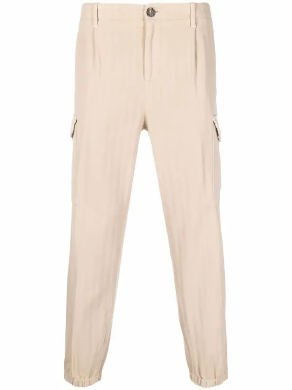 Brunello Cucinelli Tapered Cotton Trousers