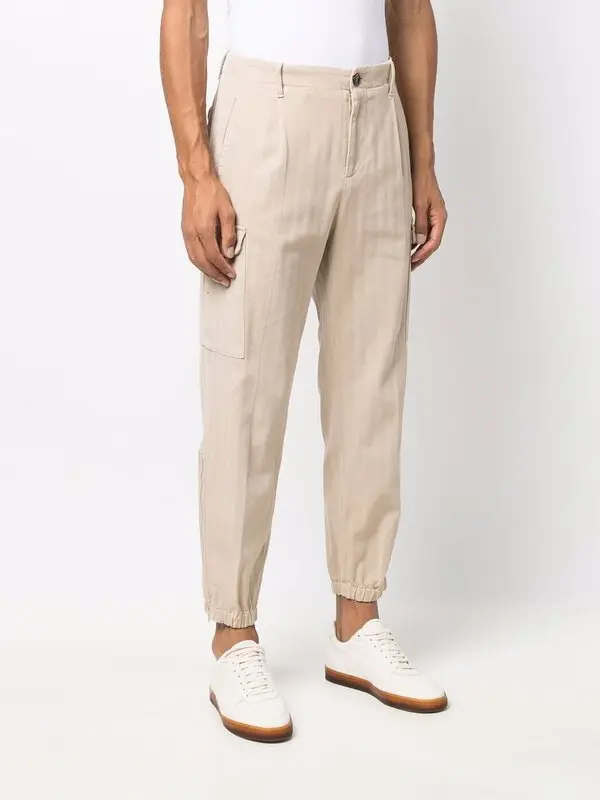 Brunello Cucinelli Tapered Cotton Trousers