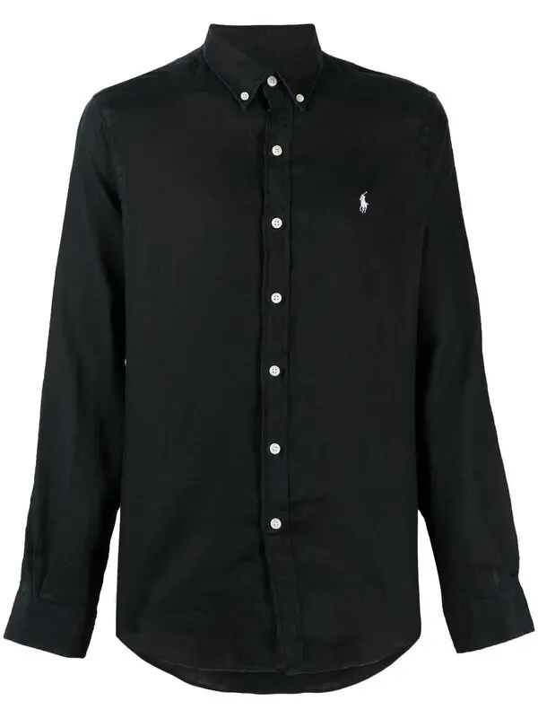 Polo Ralph Lauren Logo Button-down Shirt - Black