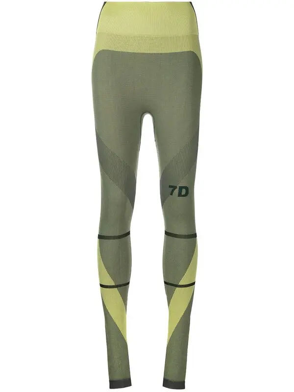 7 DAYS ACTIVE Logo-print Leggings - Yellow