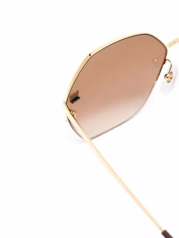 Cartier Geometric-frame Gradient-lense Sunglasses