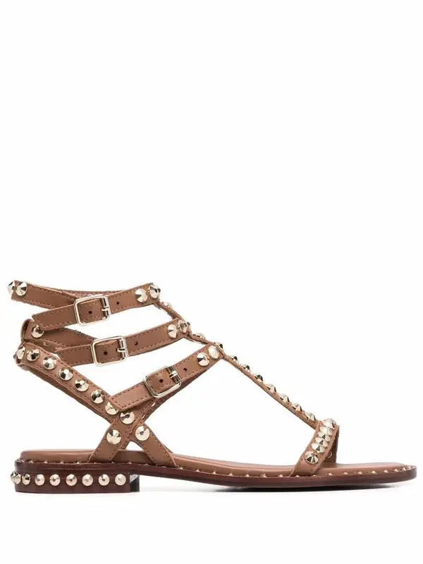 Ash Ariel Rockstud-embellished Sandals - Brown