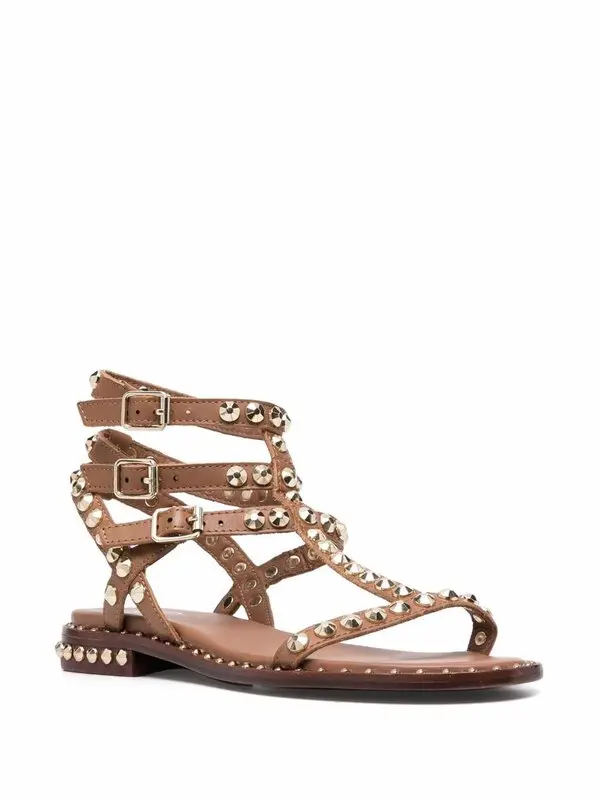 Ash Ariel Rockstud-embellished Sandals - Brown