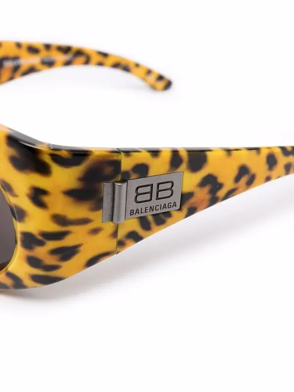 NWT Balenciaga Brown and Yellow Patterned Sunglasses with case NWT Balenciaga Brown and Yellow Patterned Sunglasses with case main image 3