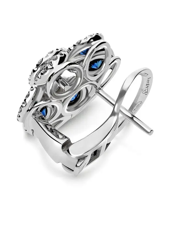 LEO PIZZO 18kt White Gold Sapphire And Diamond Stud Earrings