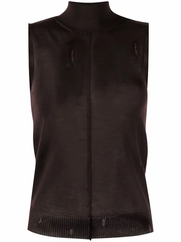 Amiri High Neck Cashmere Vest