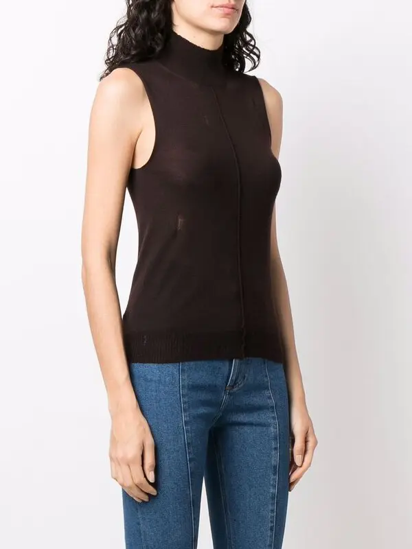 Amiri High Neck Cashmere Vest