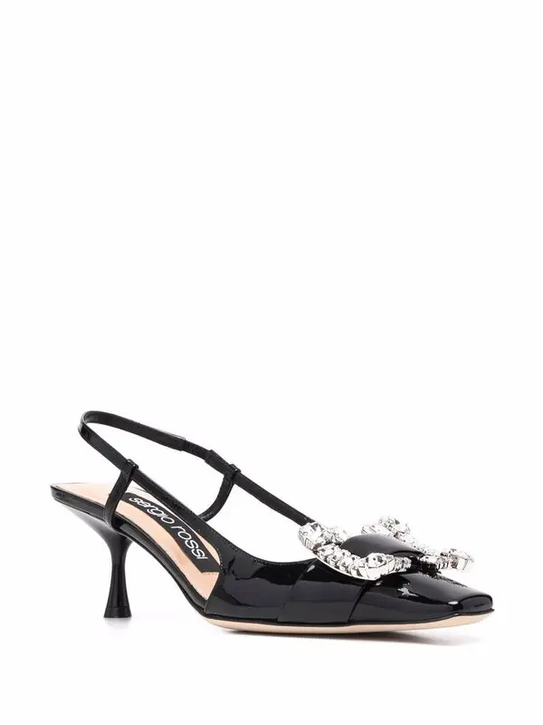 SERGIO ROSSI Embellished-buckle Mules