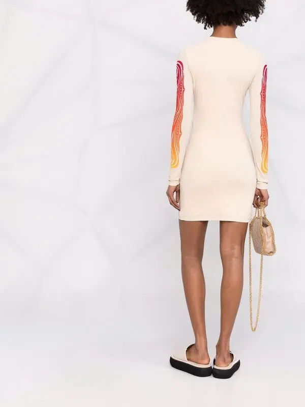 Stella McCartney Graphic Print Long Sleeve Mini Dress