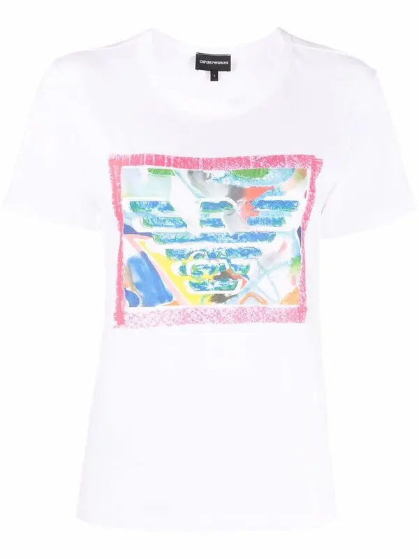Emporio Armani Logo-print Cotton T-shirt - White