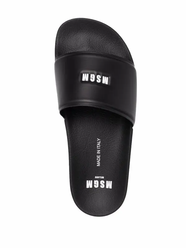 MSGM Logo-print Slides - Black