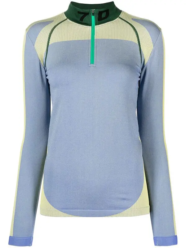 7 DAYS ACTIVE Long-sleeved Half-zip Jumper - Blue