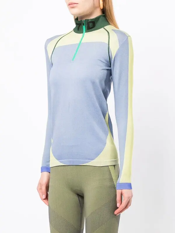 7 DAYS ACTIVE Long-sleeved Half-zip Jumper - Blue