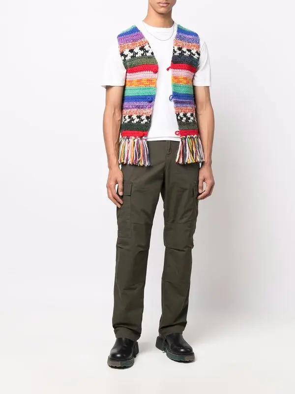 Dsquared2 Fringed Colour-block Waistcoat