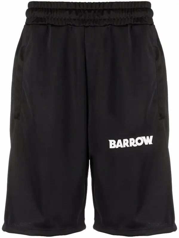 BARROW Logo-print Side-stripe Shorts