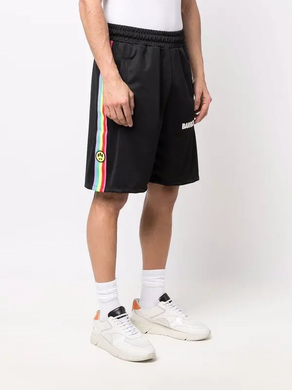 BARROW Logo-print Side-stripe Shorts