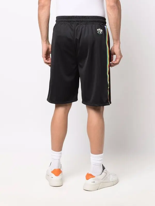 BARROW Logo-print Side-stripe Shorts