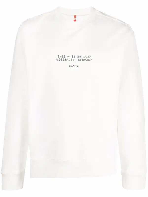 OAMC Audio Slogan-print Sweatshirt - White