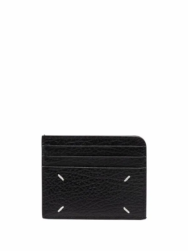 MAISON MARGIELA Four-stitch Leather Card Holder - Black